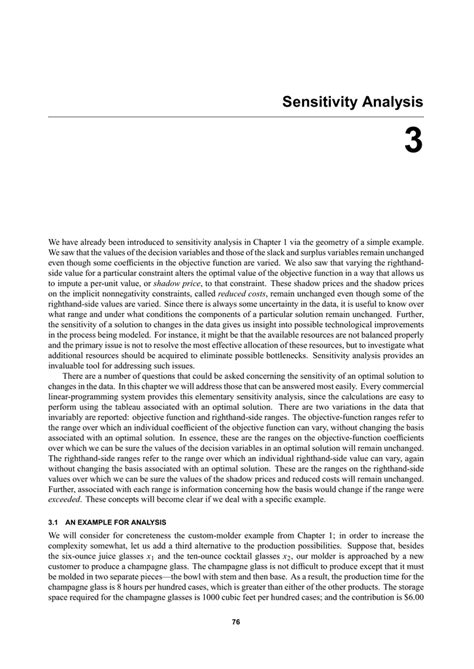Sensitivity Analysis