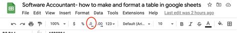 How To Make And Format A Table In Google Sheets