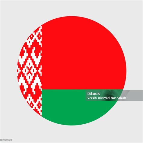 벨로루시 국기의 플랫 라운드 모양의 벡터 그림입니다 버튼 아이콘 모양의 공식 국기 0명에 대한 스톡 벡터 아트 및 기타 이미지 0명 곡선 공휴일 Istock
