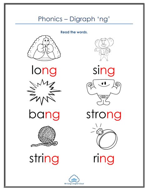 Kindergarten Phonics Ng Mr Greg English Teacher Phonics