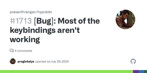 Bug Most Of The Keybindings Arent Working · Issue 1713