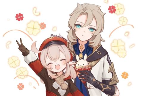 Klee Dodoco And Albedo Genshin Impact Drawn By Irohani Momiji Danbooru