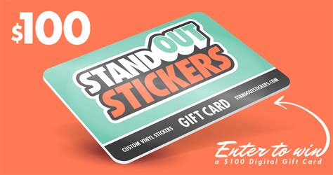 Giveaways Win Standout Stickers T Cards And More
