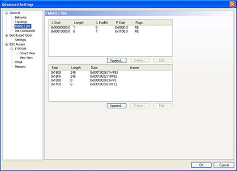 Advanced Settings Dialog