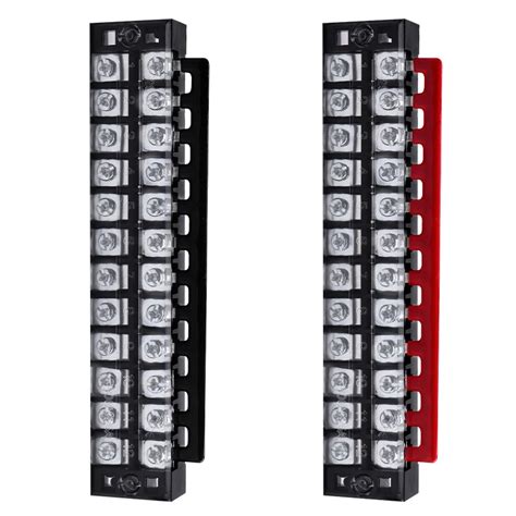 1pcs 25a 600v 이중 행 스트립 전기 나사 고정 터미널 블록 울타리 나사 리본 와이어 커넥터 3456810