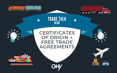 Certificates Of Origin And Free Trade Agreements Ghy International
