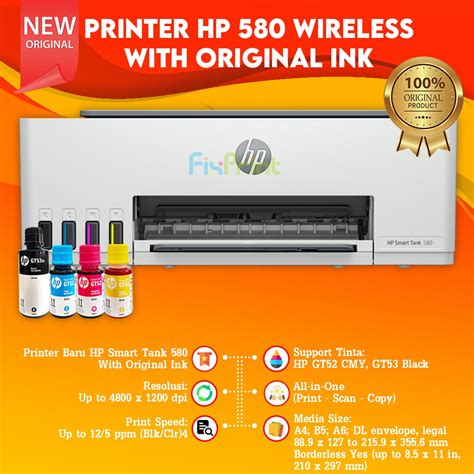 Jual Printer HP Ink Tank 415 Smart Tank 580 Wireless All In One Print Scan Copy New With