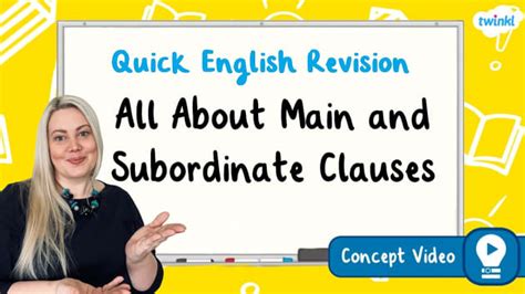 Main Clause Main Clause Sentence Examples Twinkl
