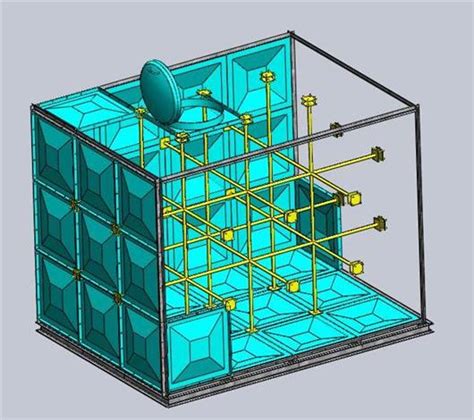 水箱三维模型3d模型下载三维模型iges模型 制造云 产品模型