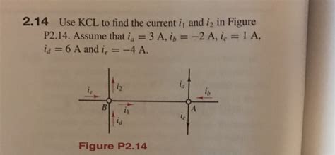 solved use kcl to find the current i 1 and i 2 in figure