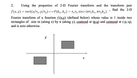 Using The Properties Of D Fourier Transform And Chegg Com
