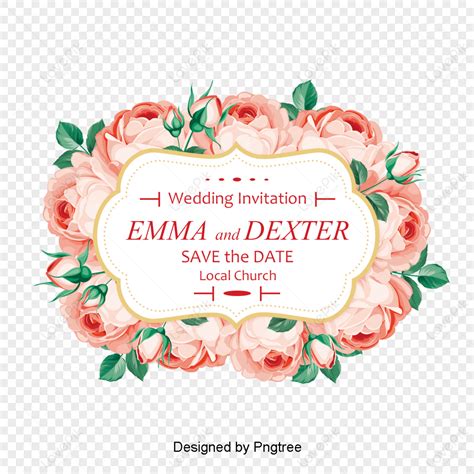 창의 디자인 장미 일러스트 초청장 우아한 장식적인 장식 Png 일러스트 무료 다운로드 Lovepik