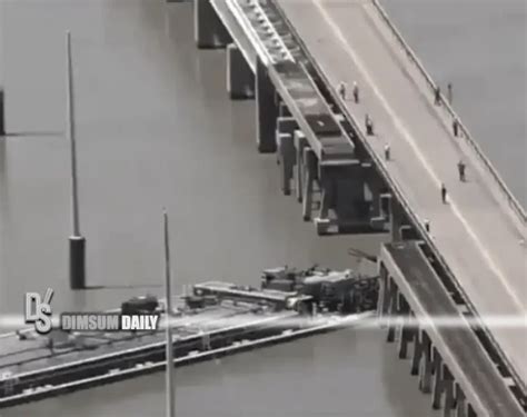 Oil Spill And Partial Bridge Collapse In Galveston After Barge