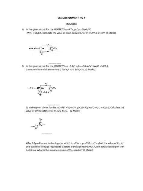 Vlsi Assignment 1 Pdf