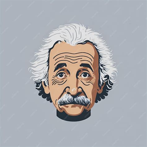 위대한 과학자 알베르트 아인슈타인 벡터 일러스트의 얼굴 프리미엄 벡터
