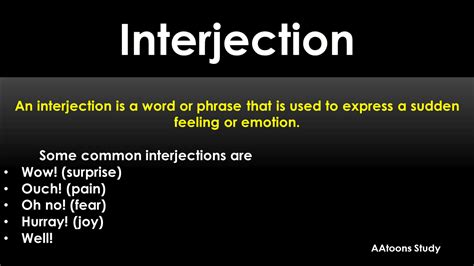 Interjection Examples Sentences