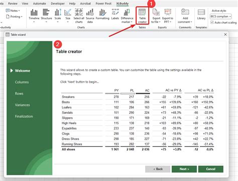 Module 8 Table Creator Xlbuddy