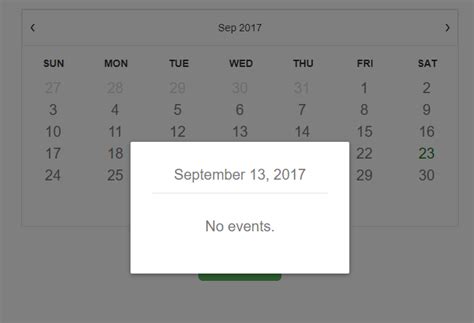 Days Calendar Component For Vuejs Vue Script