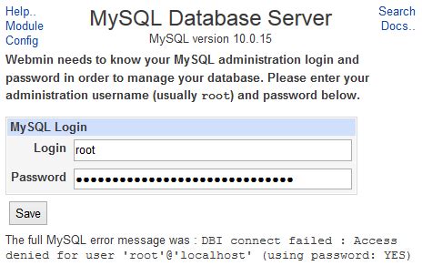 Virtualmin You Do Not Have Access To This MySQL Database After Changing Password Tech Journey