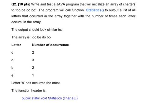 Solved Q2 10 Pts Write And Test A Java Program That Will