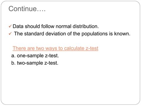 Parametric Statistical Tests Ppt