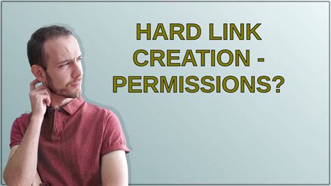 unix hard link creation permissions youtube