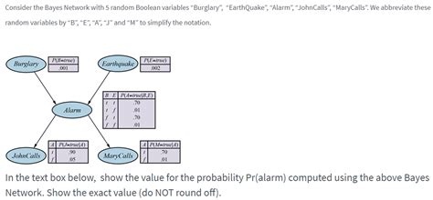 Consider The Bayes Network With 5 Random Boolean