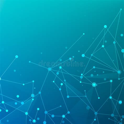 Connect Particles Structure Abstract Polygonal Space Low Poly Dark