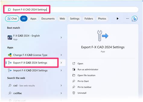 Export And Import F X CAD Settings
