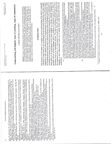 Pdf Code Switching With English Types Of Switching Types Of Communities