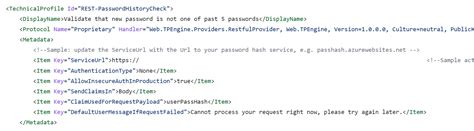 Azure B2c Password History Implementation Error Microsoft Qanda