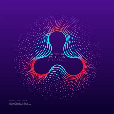 Abstract Colorful Glowing Particle Wave Background Element Technology