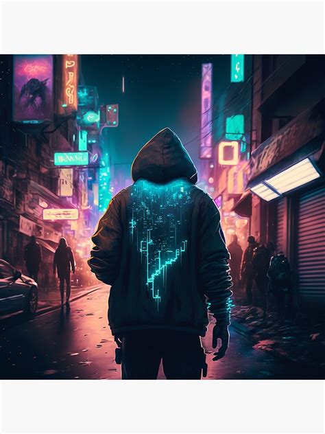 Cyberpunk Netrunner Sticker For Sale By Aicreateworlds Redbubble