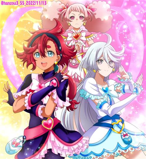 スレッタ達にプリキュアのコスプレをさせてみました 特徴的な髪型をしてる 半蔵 C106土曜日東6キ66b さんのマンガ ツイコミ 仮