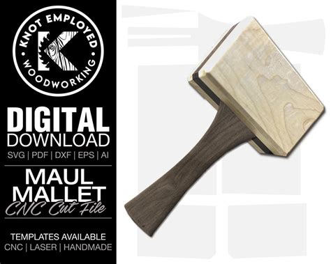 Wood Mallet Wooden Mallet Woodworking Mallet Cnc Mallet