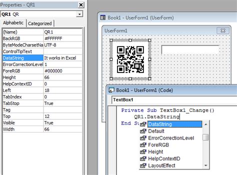Making Qrcode Activex Control For Ms Access Control Source Property