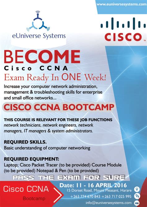 Cisco Ccna Bootcamp 11 16 April 2016 Techzim