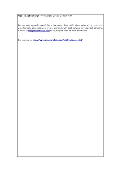 Ppt Get Top Netflix Script Netflix Clone Source Code In Php