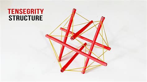 How To Make A Tensegrity Structure Model Diy Easy Science Project At Home Youtube