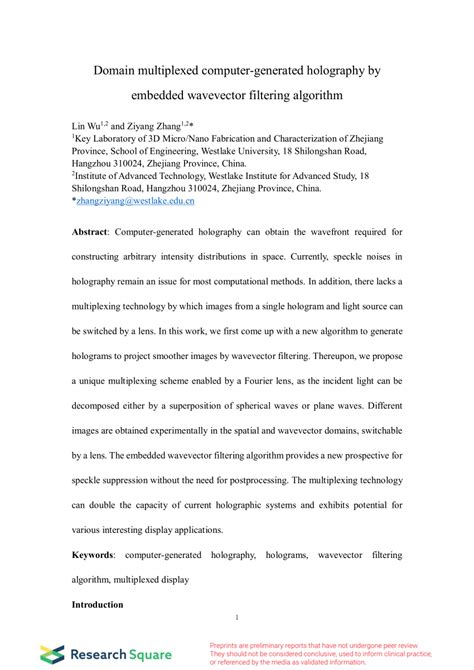 Pdf Domain Multiplexed Computer Generated Holography By Embedded
