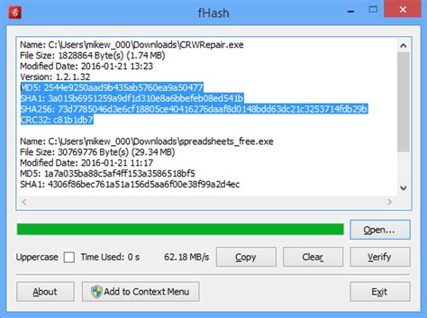 Calculate File Hashes Instantly With FHash