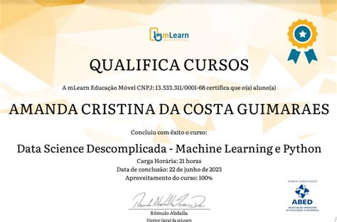 amanda guimaraes on linkedin curso de machine learning e python