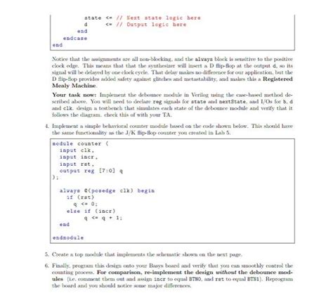Please Help I Need The Verilog Code For The Button Chegg