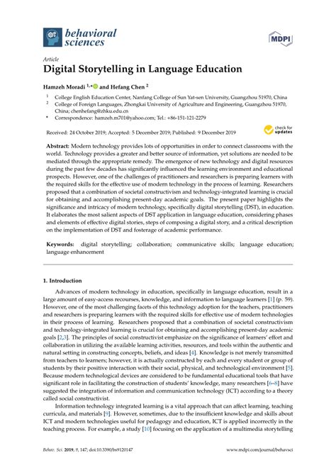 Pdf Digital Storytelling In Language Education