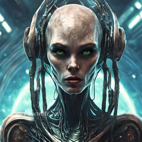 100 Sci Fi Alien Procreate Stamps Greys Reptilians Aquatic Insectoid
