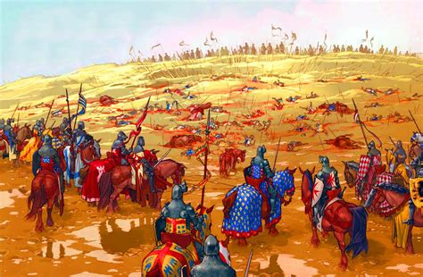 Battle Of Crécy Battle Of Crecy Map Battle Of Poitiers Medieval Warfare