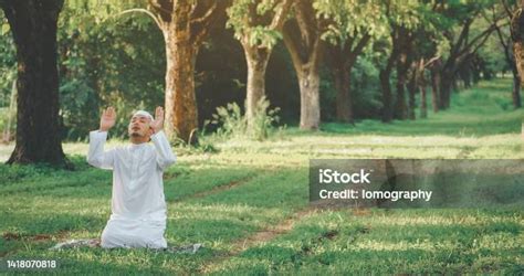 종교적인 무슬림 남자 전통적인 칸두라 조용한 자연 환경 태양 광선에서 야외에서기도 30 34세에 대한 스톡 사진 및 기타 이미지