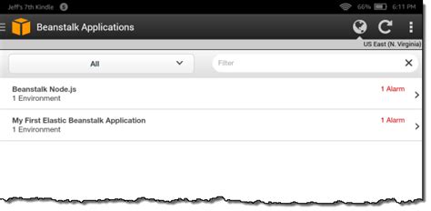 Aws Console Mobile App Update Support For Elastic Beanstalk Aws