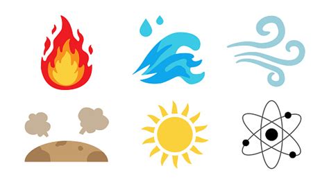 발전소 플랫 라인 아이콘 세트입니다 에너지 생성 스테이션 벡터 일러스트레이션 에너지원에는 태양열 풍력 수력 조력 지열 및