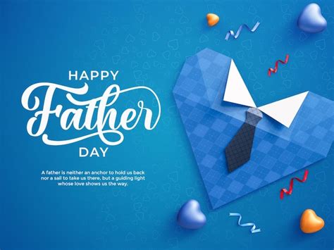 Шаблон баннера поздравительной открытки ко дню отца с символами папы Премиум Psd Файл